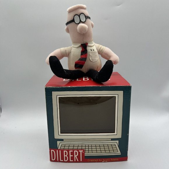 Accents | Vintage Dilbert Plush Doll Box Dilbert Toy Comic Strip | Poshmark